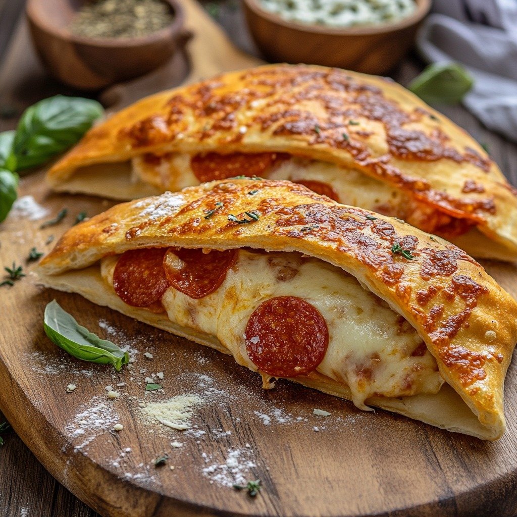 Calzone au Pepperoni et au Fromage | Cuisine Délice