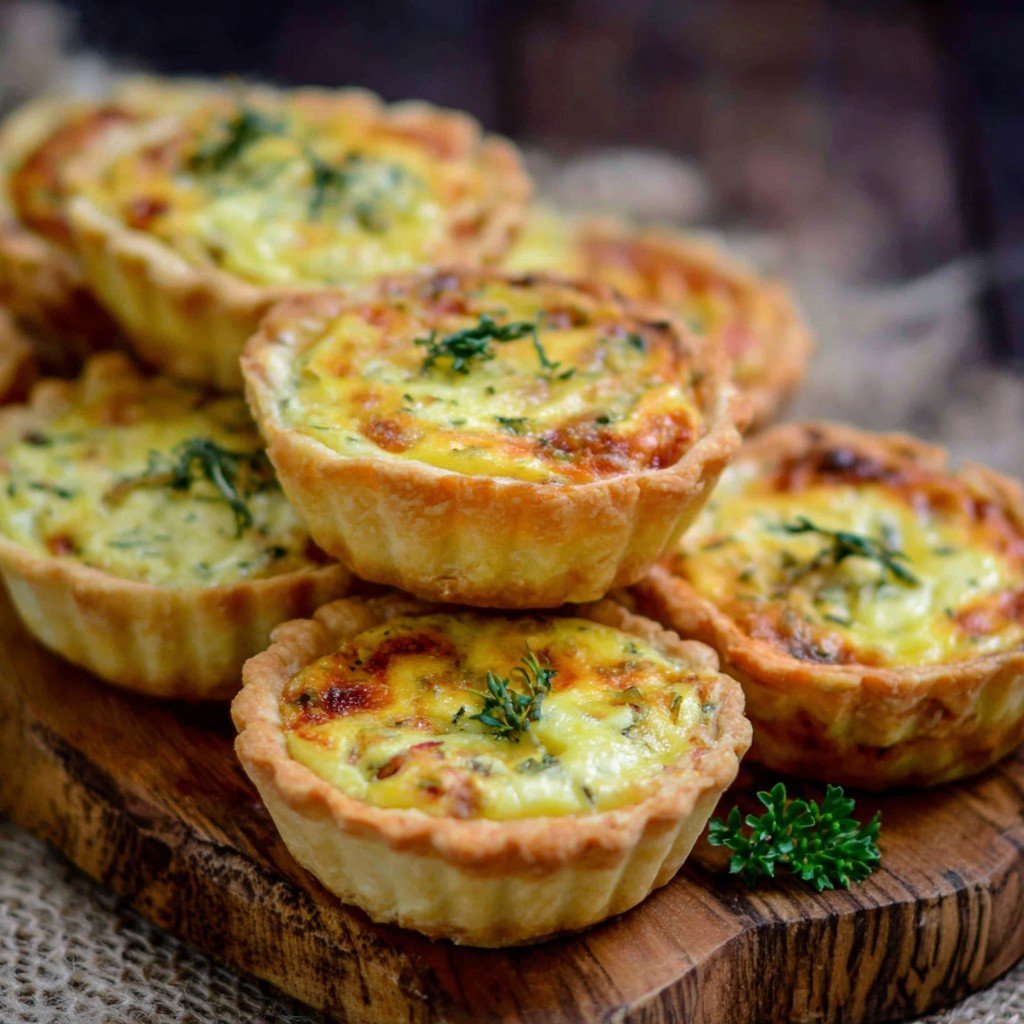 Mini Quiches au Fromage & aux Herbes | Cuisine Délice
